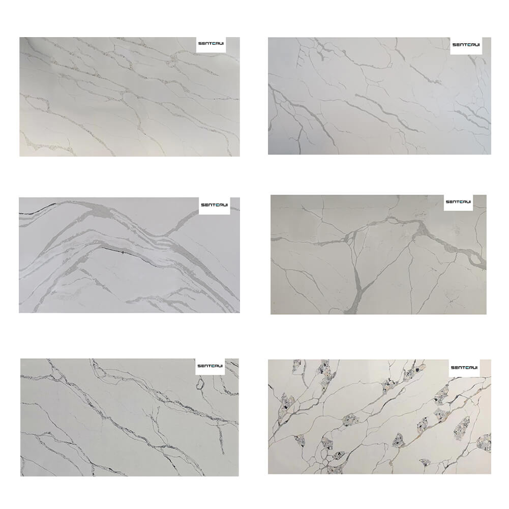 White Polished Quartz Slab Collection Wholesale – Centurymosaic